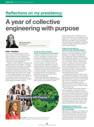 President's end-of-year report: A year of collective engineering with purpose - The Institution ...